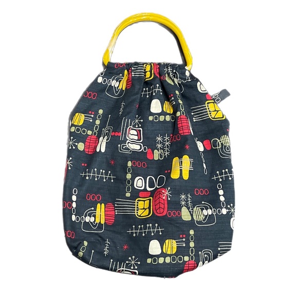 Shi Shi Vintage | Bags | Mcm Mid Century Modern Themed Sack Style Purse ...